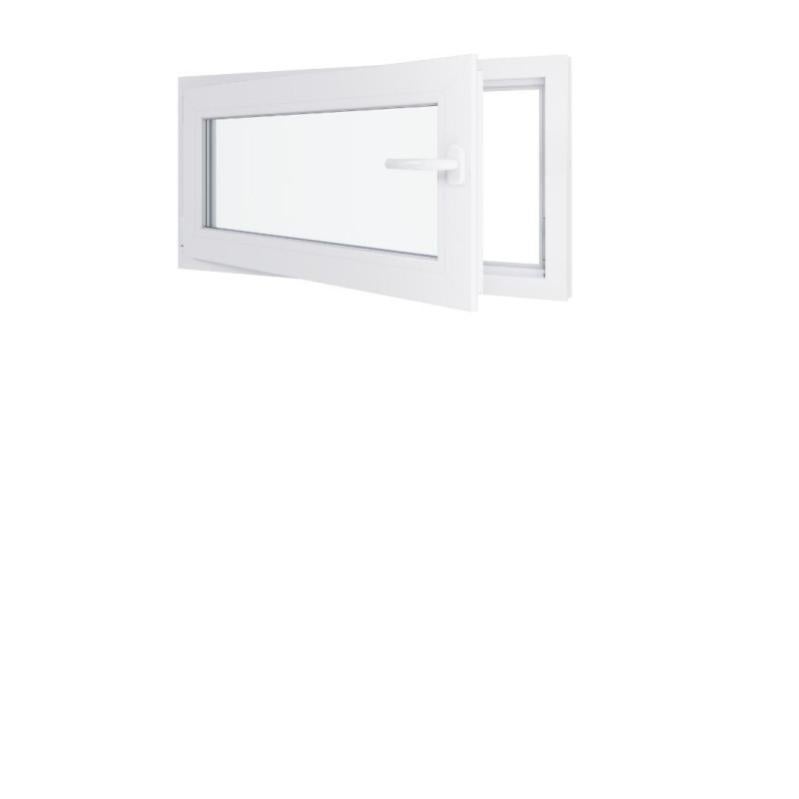 Finestra in PVC - 1000x500 mm - Triplo vetro - Bianco/Bianco - Chiusura ...
