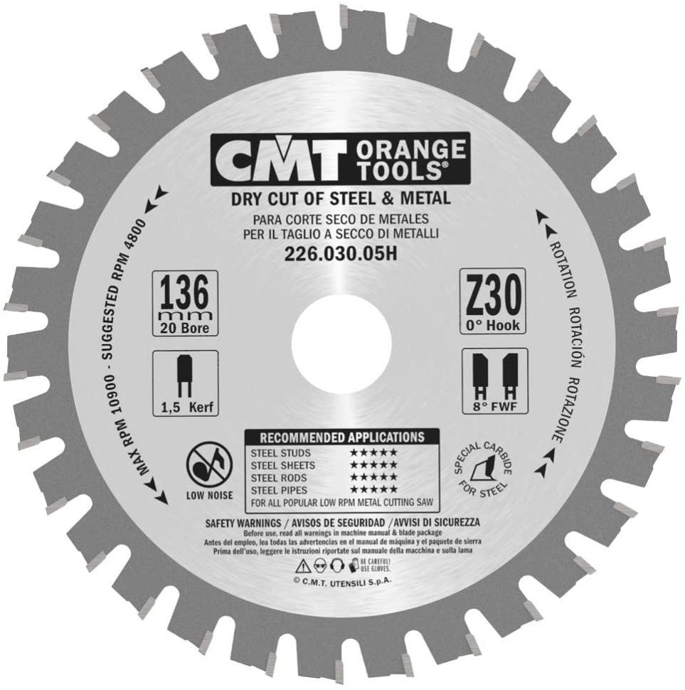 226.030.05H LAMA X MATERIALI FERROSI-PVC HW 136.5x1.5/1.2x20 Z30 FWF ...