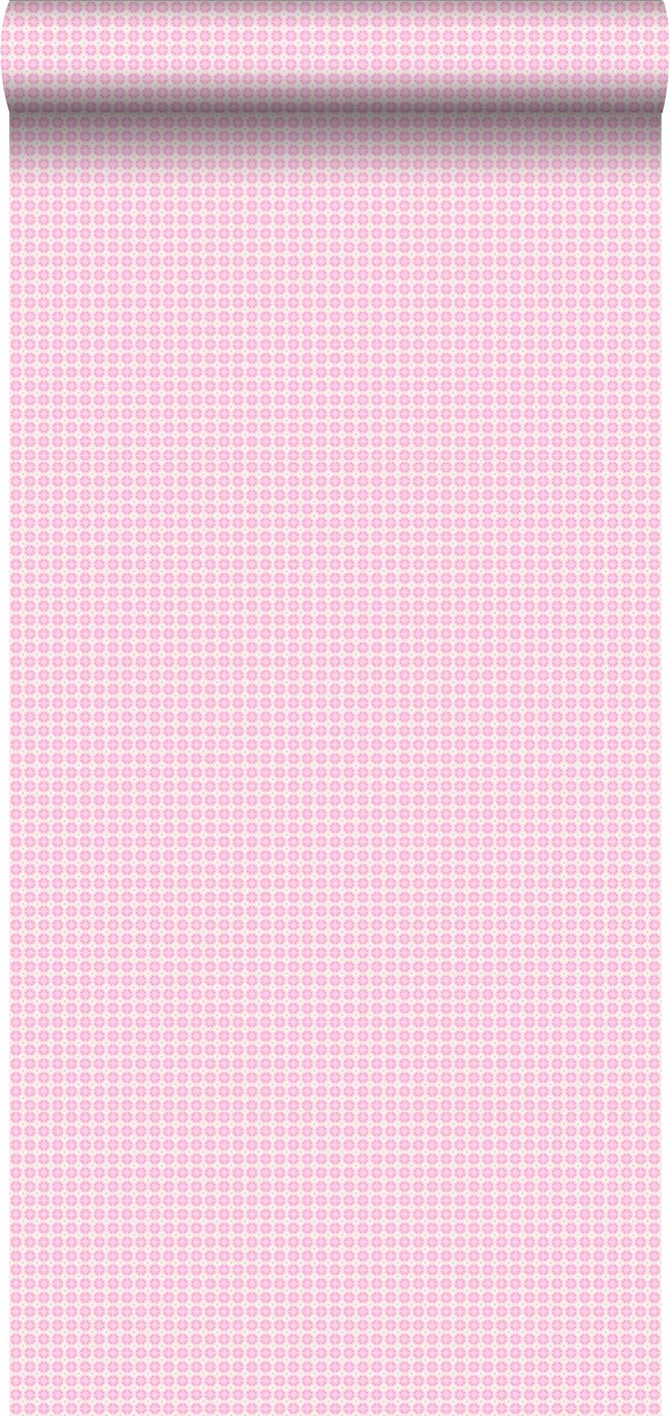 Carta da parati punti psichedelici rosa chiaro - 53 cm x 10,05 m ...