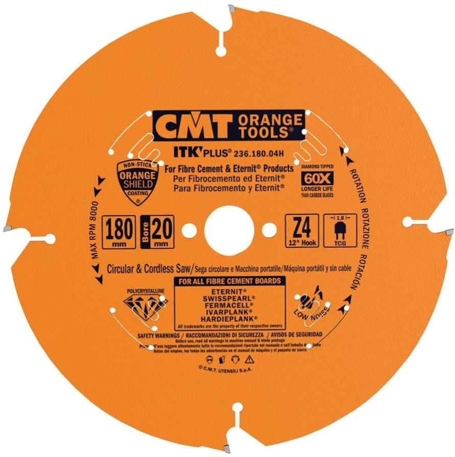 236.180.04H LAMA CIRCOLARE X FIBROCEMENTO DP 180x2.4/1.8x20 Z4 TCG ...