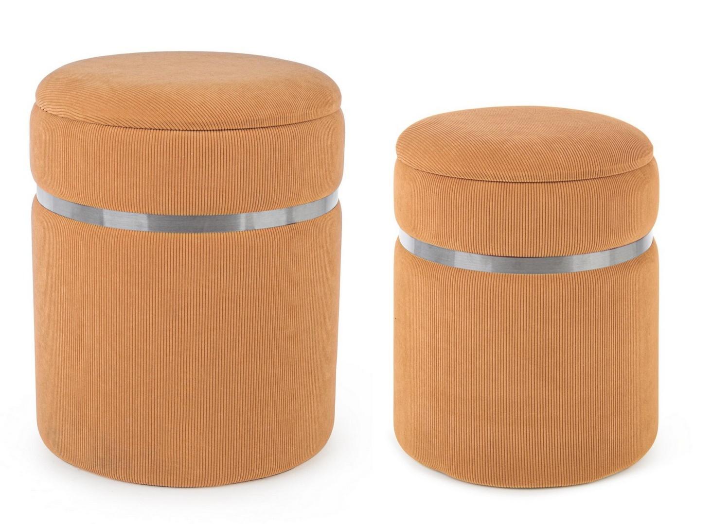 Set di 2 pouf contenitore REVMIRA arancio | Leroy Merlin