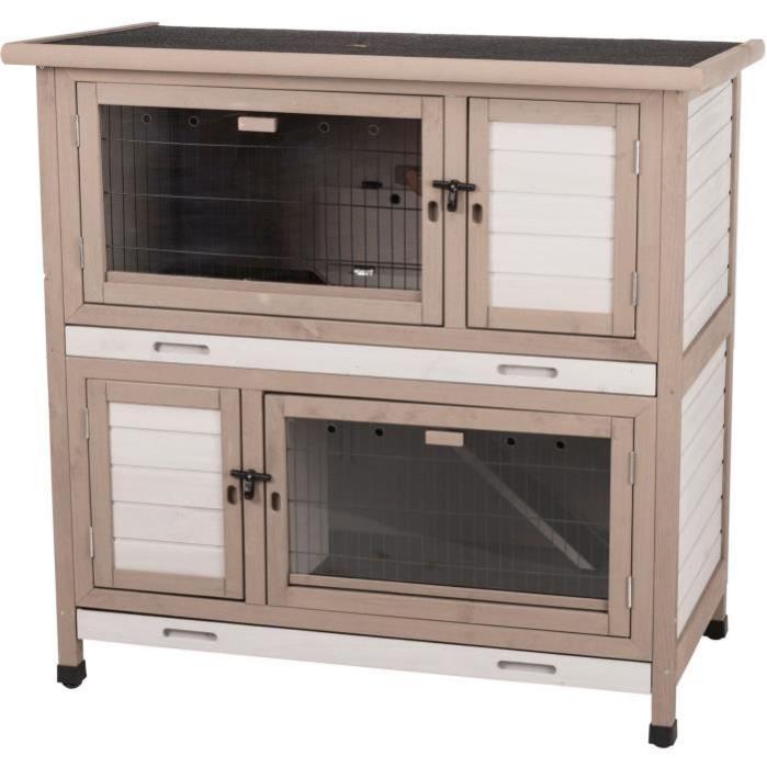 TRIXIE Gabbia con isolamento naturale - 2 piani - 116 x 113 x 65 cm ...