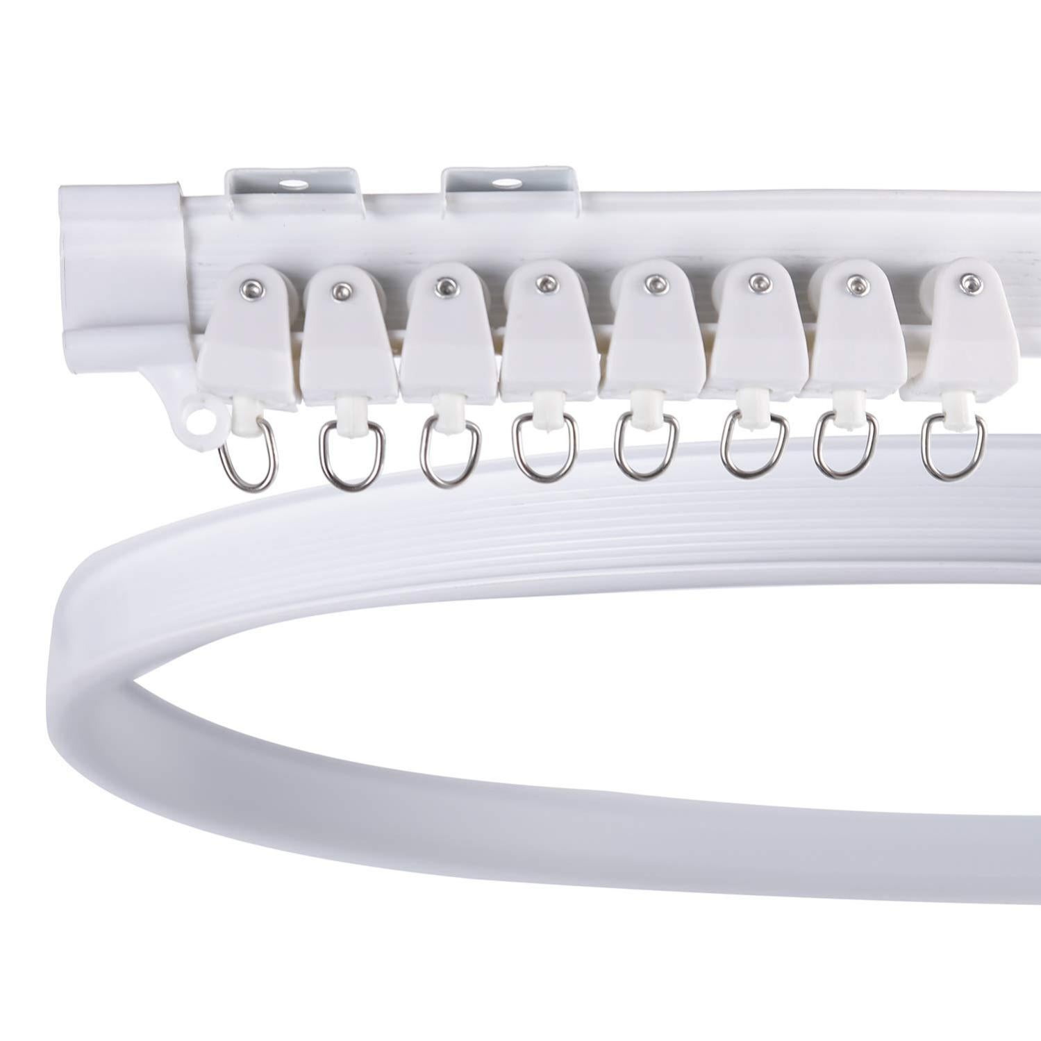 Rail pour rideau classique pliable rail plastique + acier L.5m ...