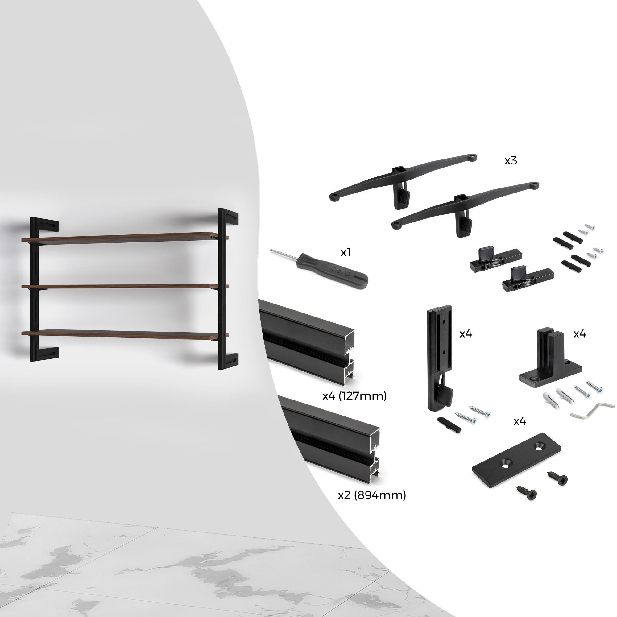 Emuca - Kit Estructura Modular Zero con herrajes para el Montaje de ...