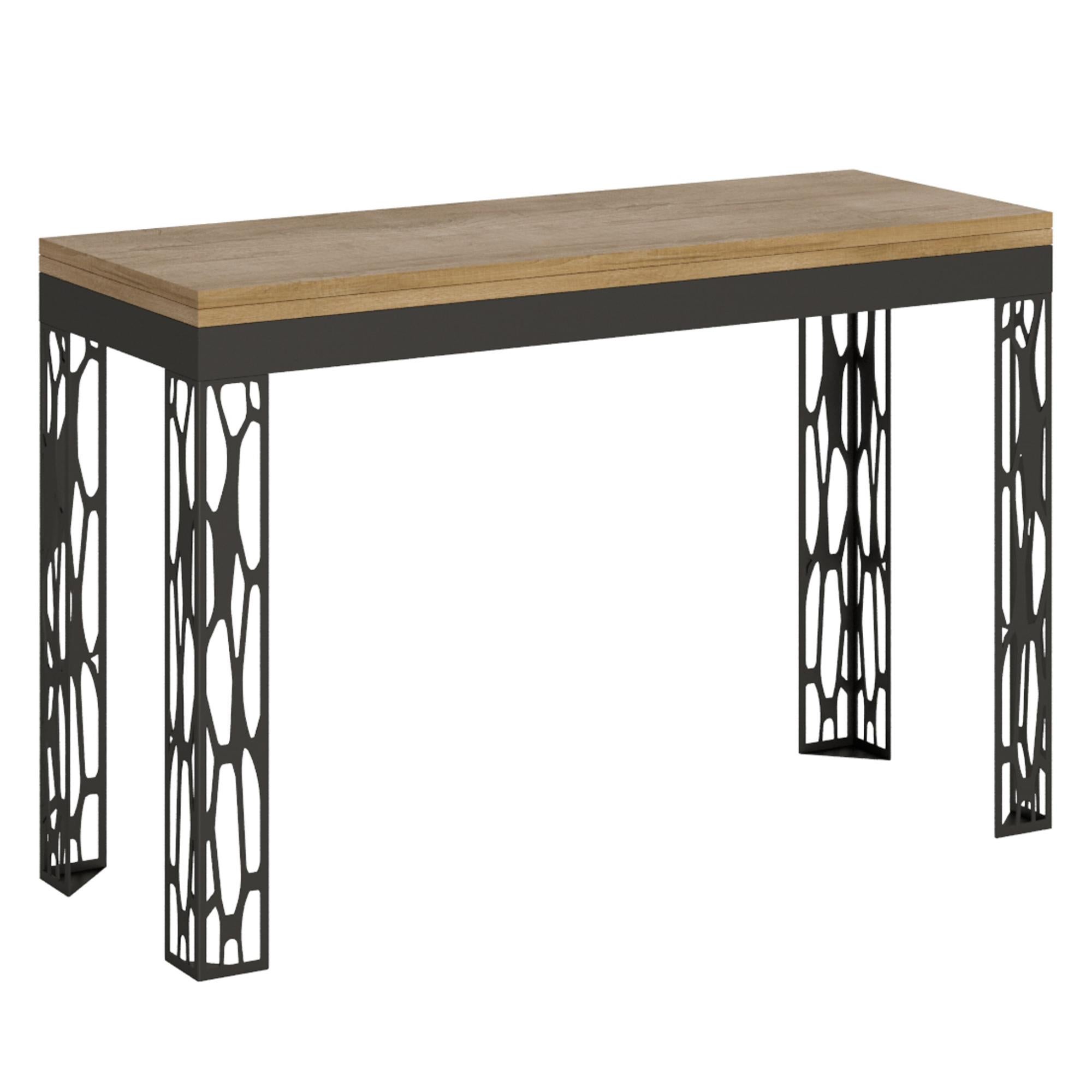 Tavolo apribile 120/200x45/90 cm Ghibli Double Quercia Natura telaio ...