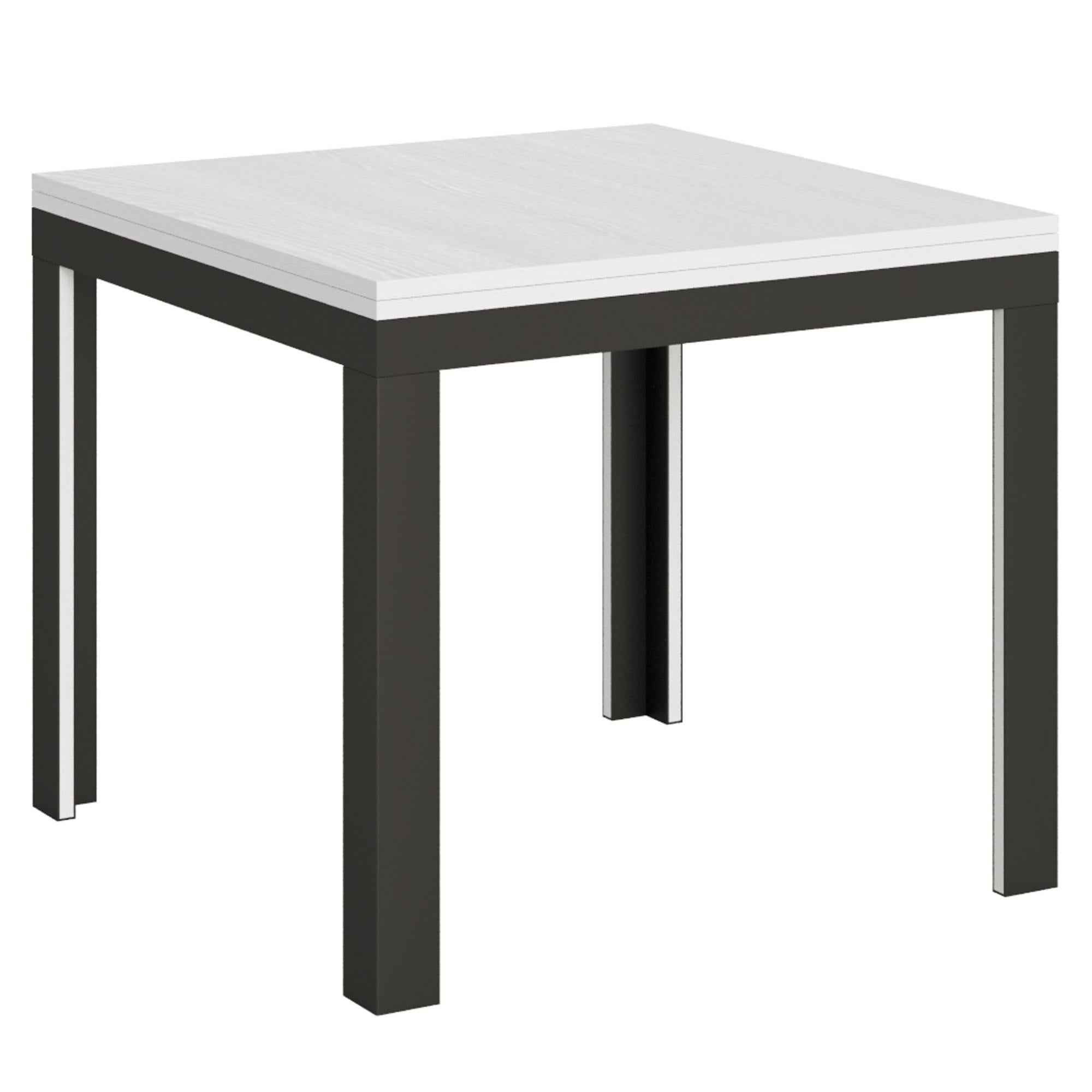 Tavolo apribile 90x90/180 cm Linea Libra Bianco Frassino telaio ...