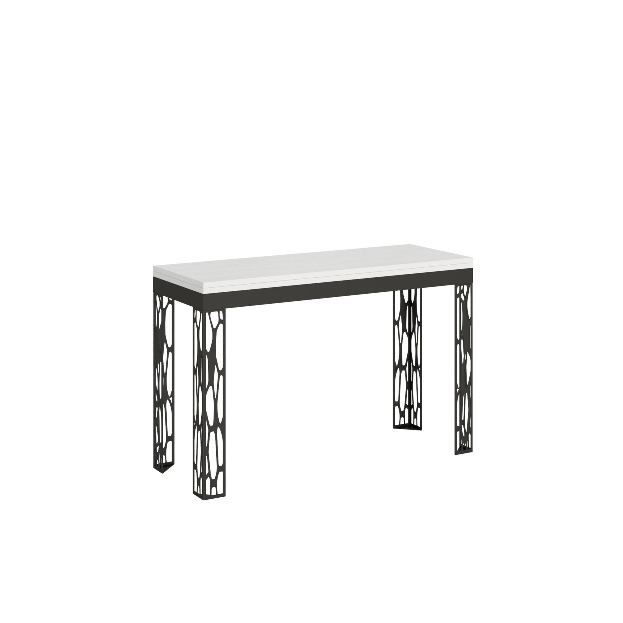 Tavolo Ghibli Double Bianco Frassino 120x45 aperto/Allungato 120x90 ...