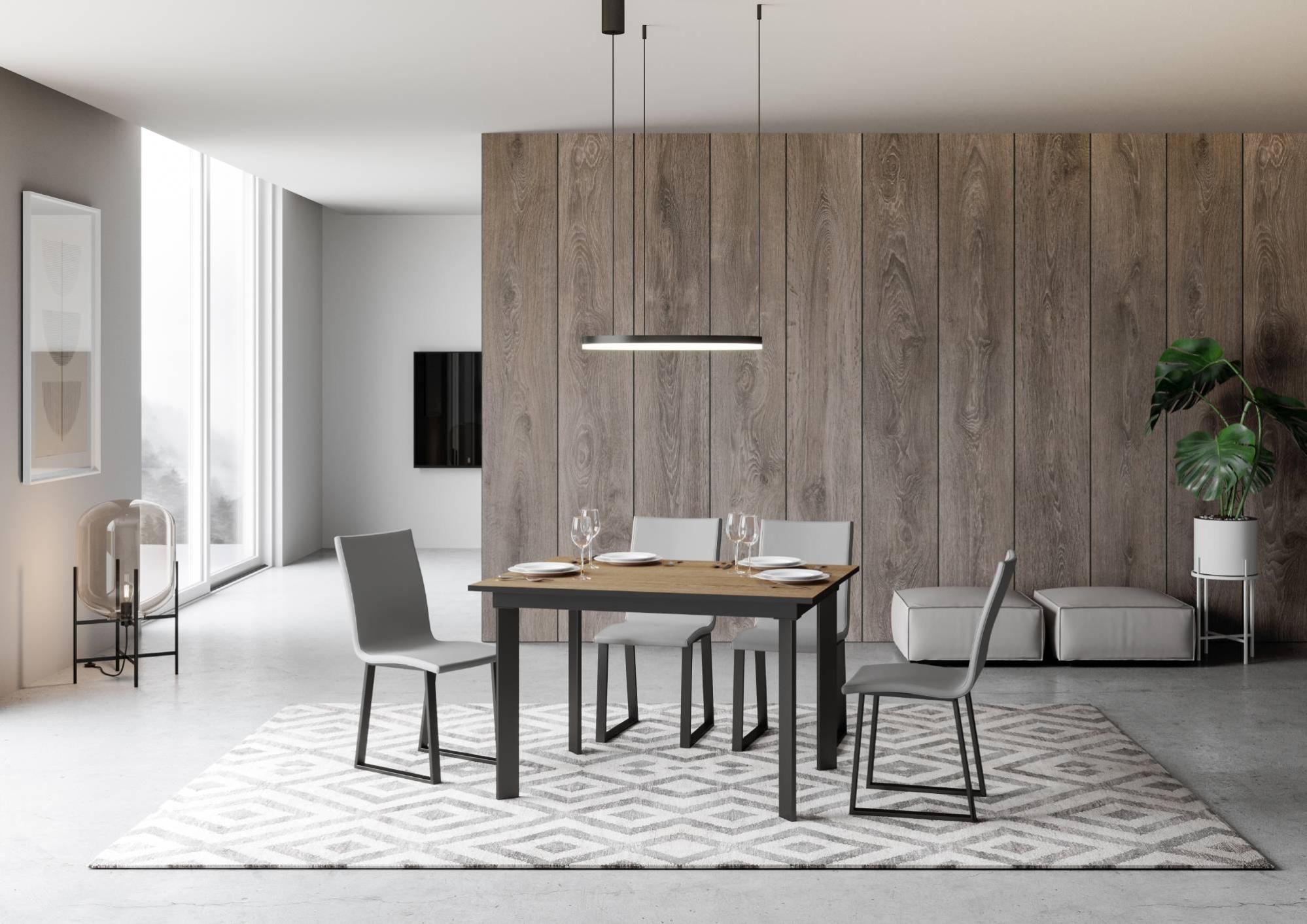 Tavolo Cumar piano Quercia Natura 90x120 + 60 telaio Antracite ITAMOBY | Leroy Merlin