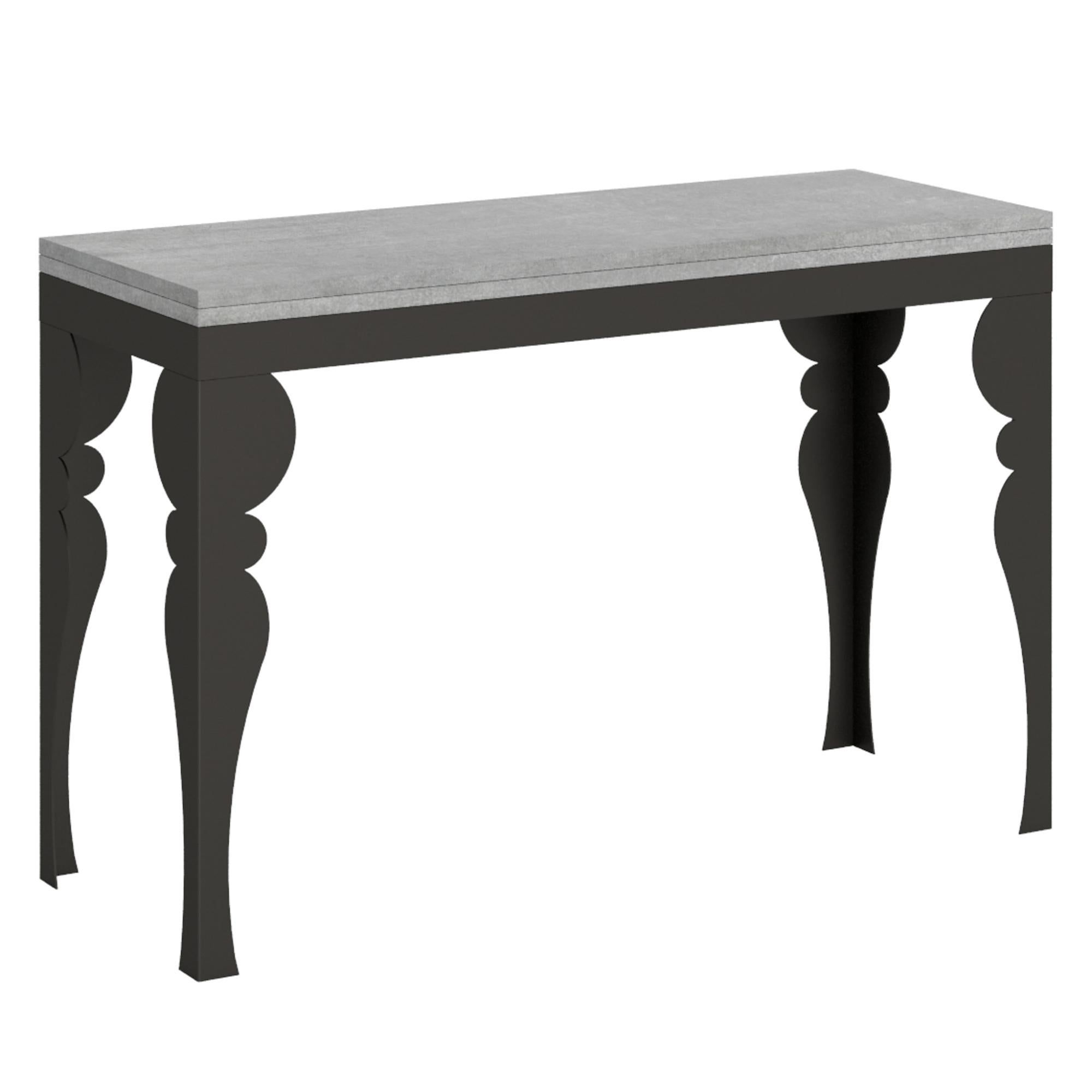 Tavolo apribile 120x45/90 cm Paxon Double Cemento telaio Antracite ...