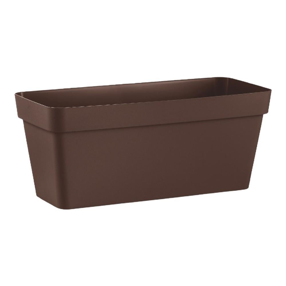 FIORIERA Rettangolare CLEO in plastica CON RUOTE DI SPOSTAMENTO 60 CM VECA colore BRONZO | Leroy ...