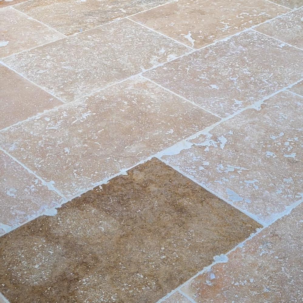 DALLAGE TRAVERTIN | MARBRES & DECO | Rustic Vieilli 61 x 40.6 x 1.2 cm (intérieur/extérieur ...