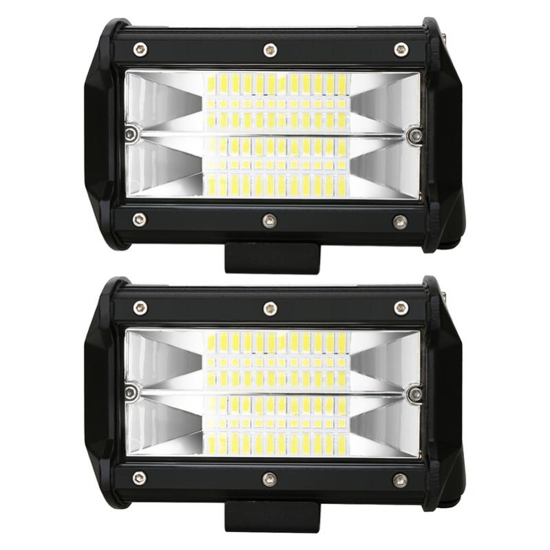 Faro da Lavoro LED 72W 2 Pezzi Faretti Fendinebbia Fari LED Impermeabile Fuoristrada Barra per ...
