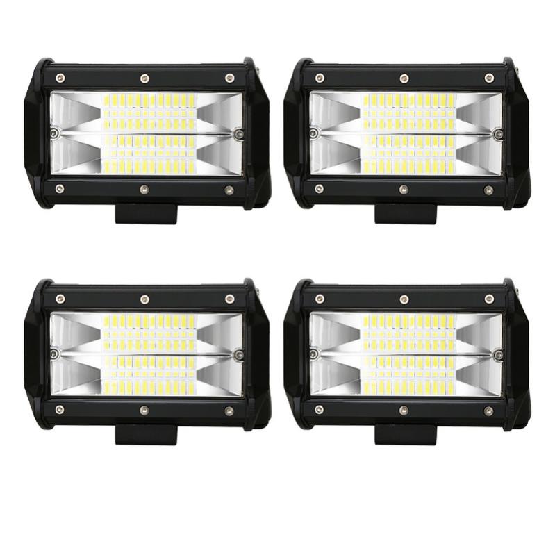 Faro da Lavoro LED, 72W 4 Pezzi Faretti Fendinebbia Fari LED Impermeabile Fuoristrada Barra per ...