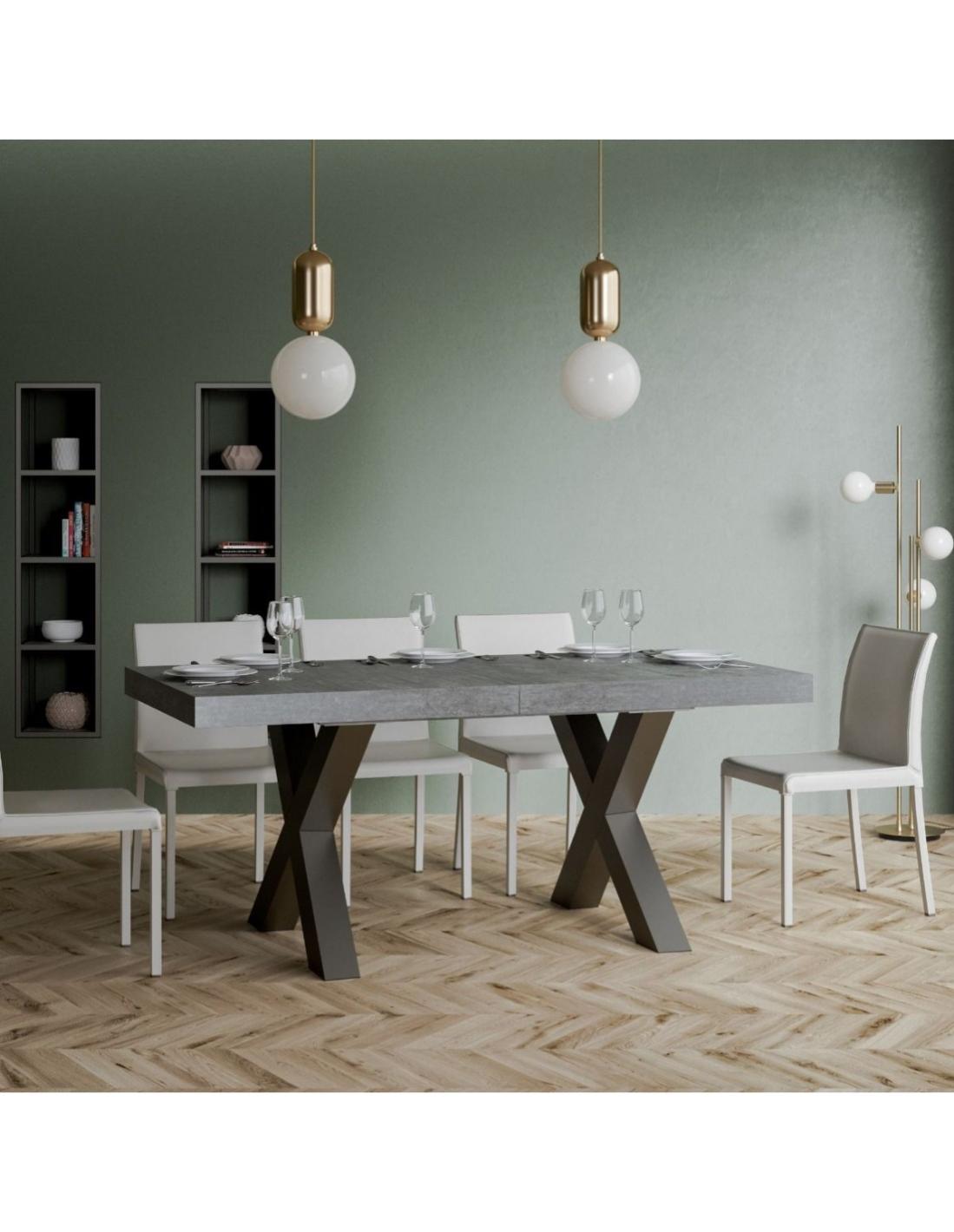 Traffic Extensible Encimera Cemento 90x180 Extendida 284 Estructura ...