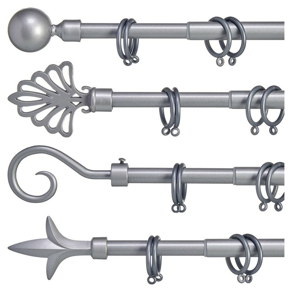 Tringle à Rideau Argenté Fer | Leroy Merlin