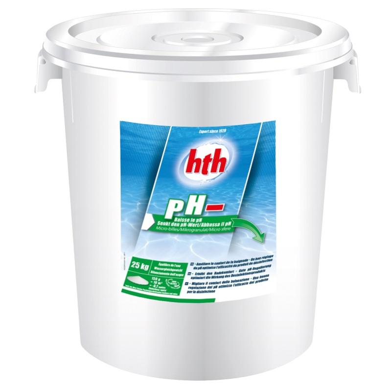 HTH pH Moins - pH Moins Microbilles 25kg | Leroy Merlin