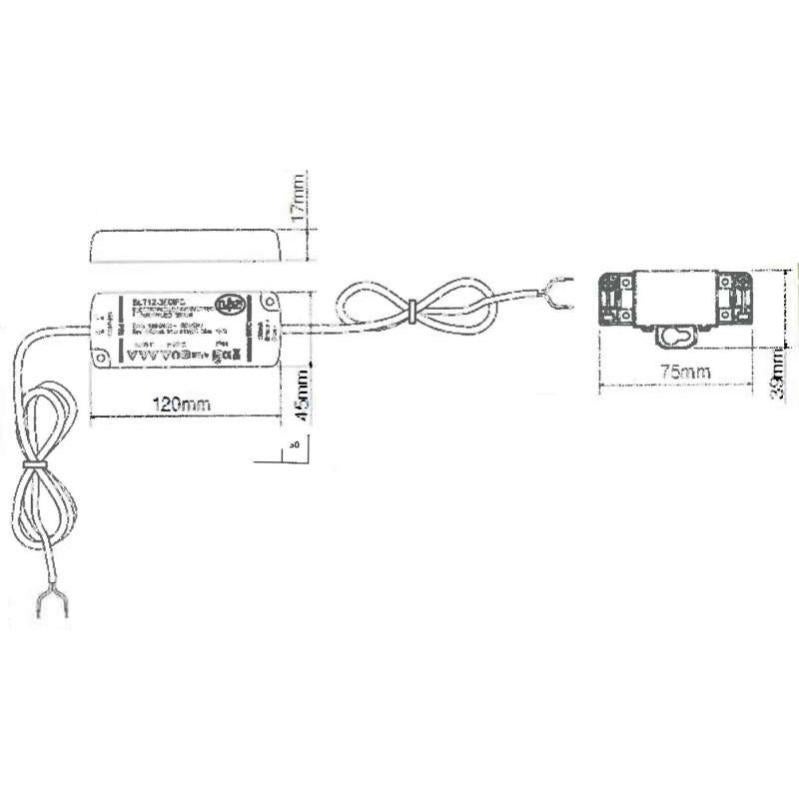 Alimentation led 12v/ip44 - Alimentation : 350 mA - Pour : Spot sur ...