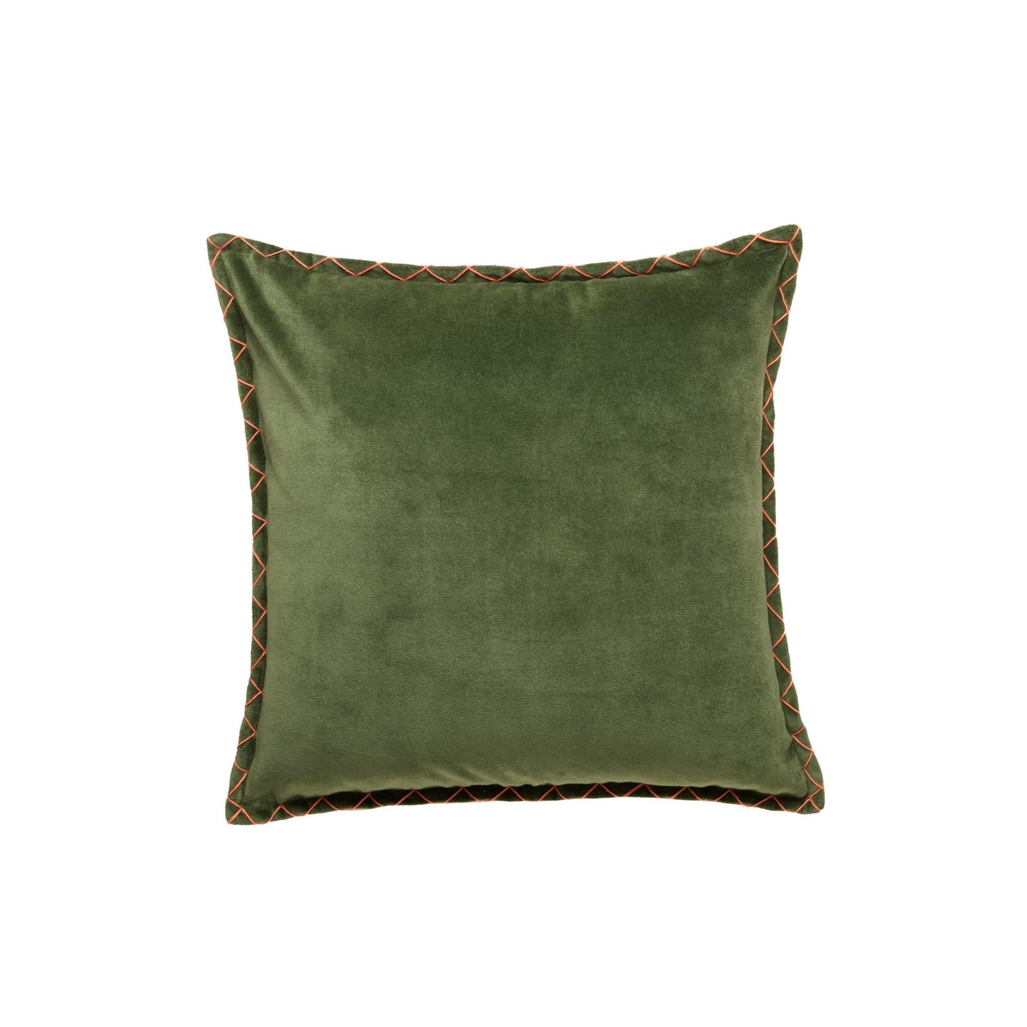 Housse de coussin NEPTUNE vert loden 40x40 cm | Leroy Merlin