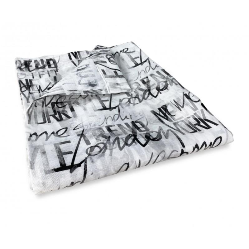 TENDINA vetro MODERNA larga 45 o 60 o 80 SCRITTE misto lino Made in ...