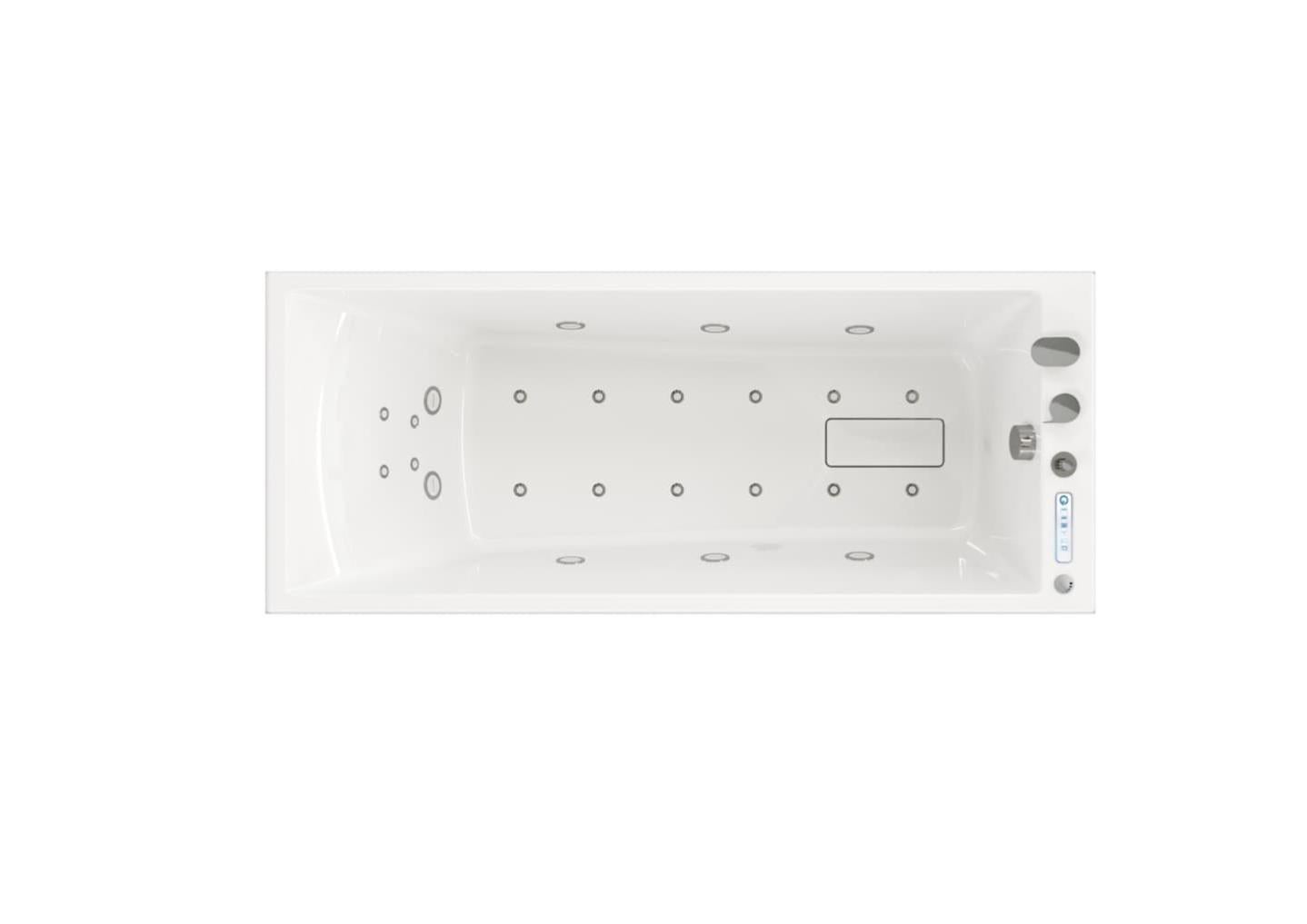 Baignoire balnéo JAVA 170x70 sur châssis métal, système balnéo MIX ...