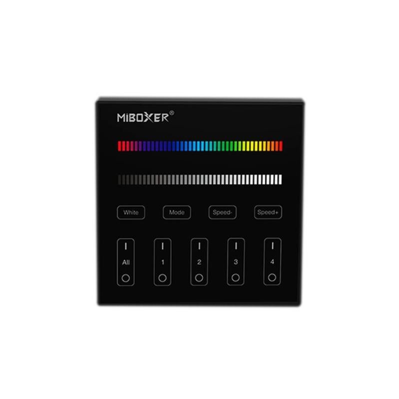 Panel de control táctil RGB y RGBW - 4 zonas - Negro - Milight | Leroy ...