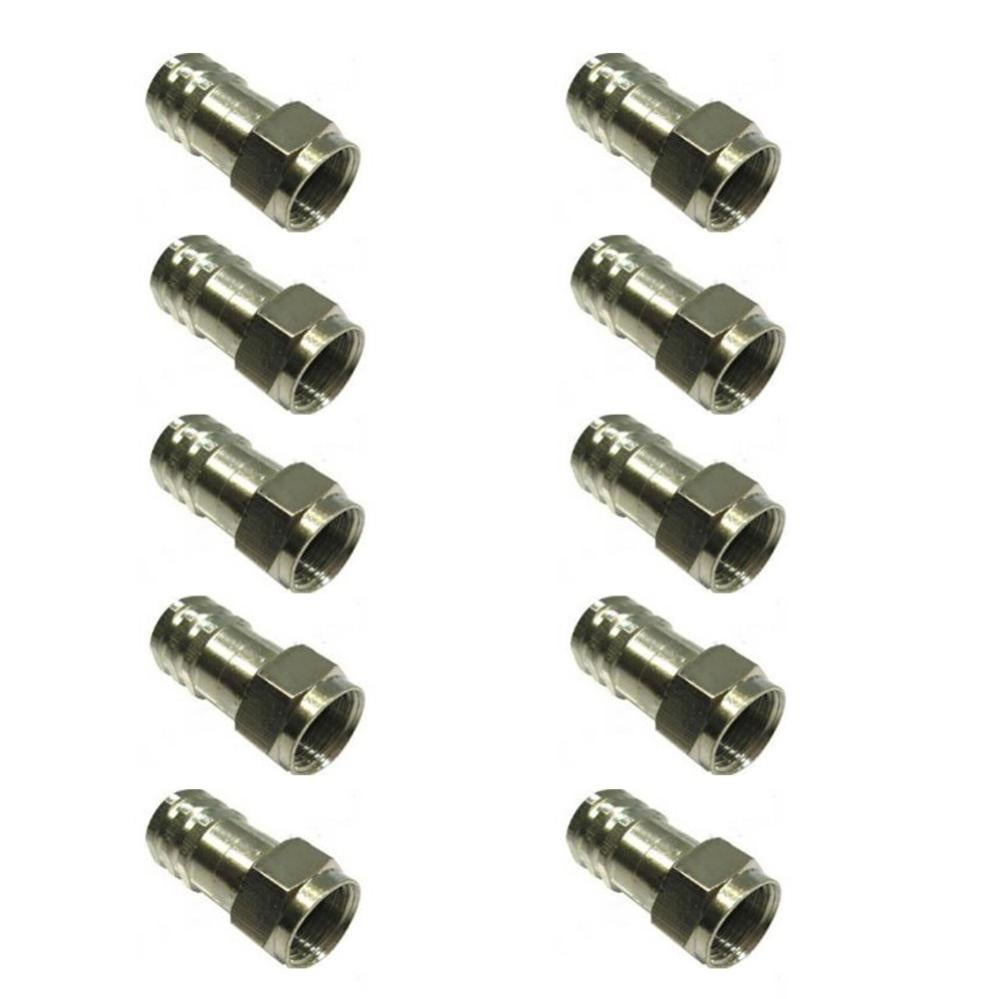 Lot de 10 connecteurs type F en laiton RG6 – male 75Ω Unispectra SC-Fm ...