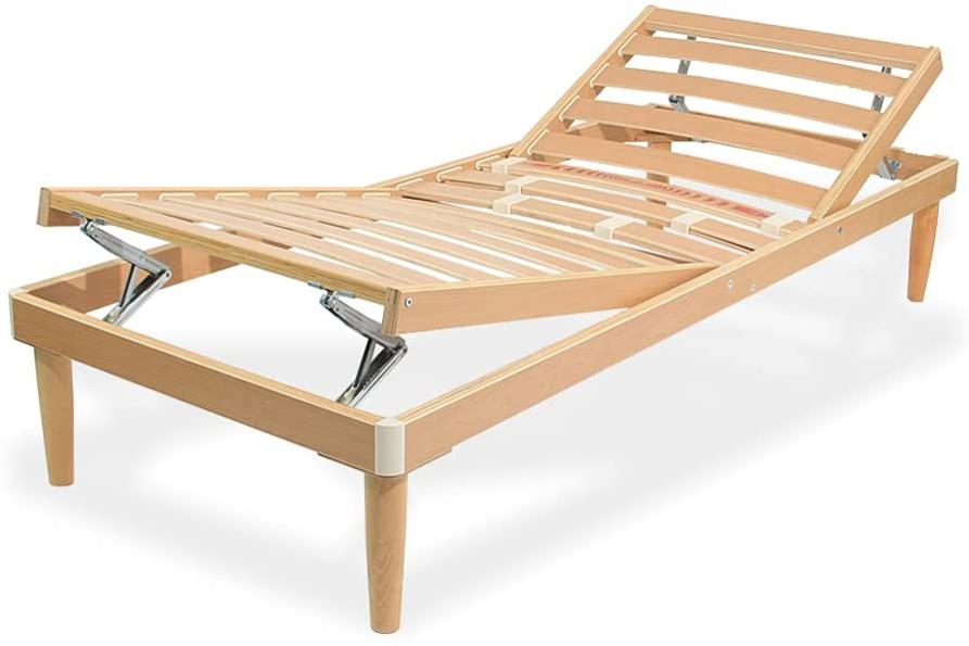 Qualydorm - Rete Ortopedica in Legno di Faggio 80x190 Singola Alta 37cm ...