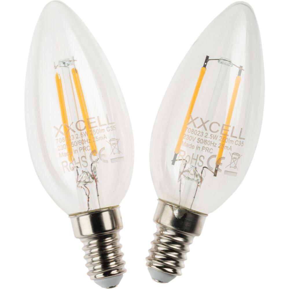 Lot de 2 ampoules LED Flamme XXCELL | Leroy Merlin