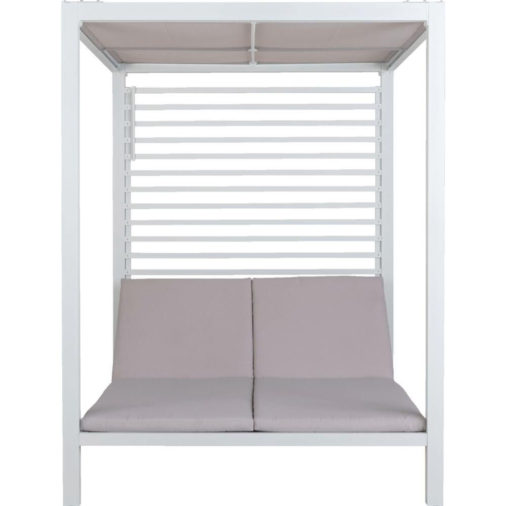 Lit de piscine 2 places Métal Blanc CAMA ALINEA - L202 x larg151 x H201 ...