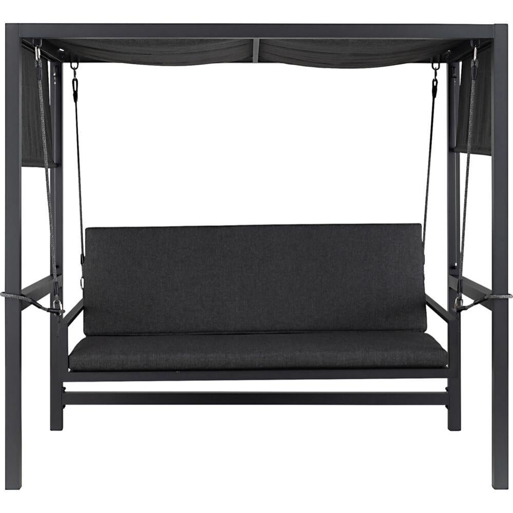 Balancelle de jardin Métal Noir BALO ALINEA - larg211 x H195 x P130 cm ...