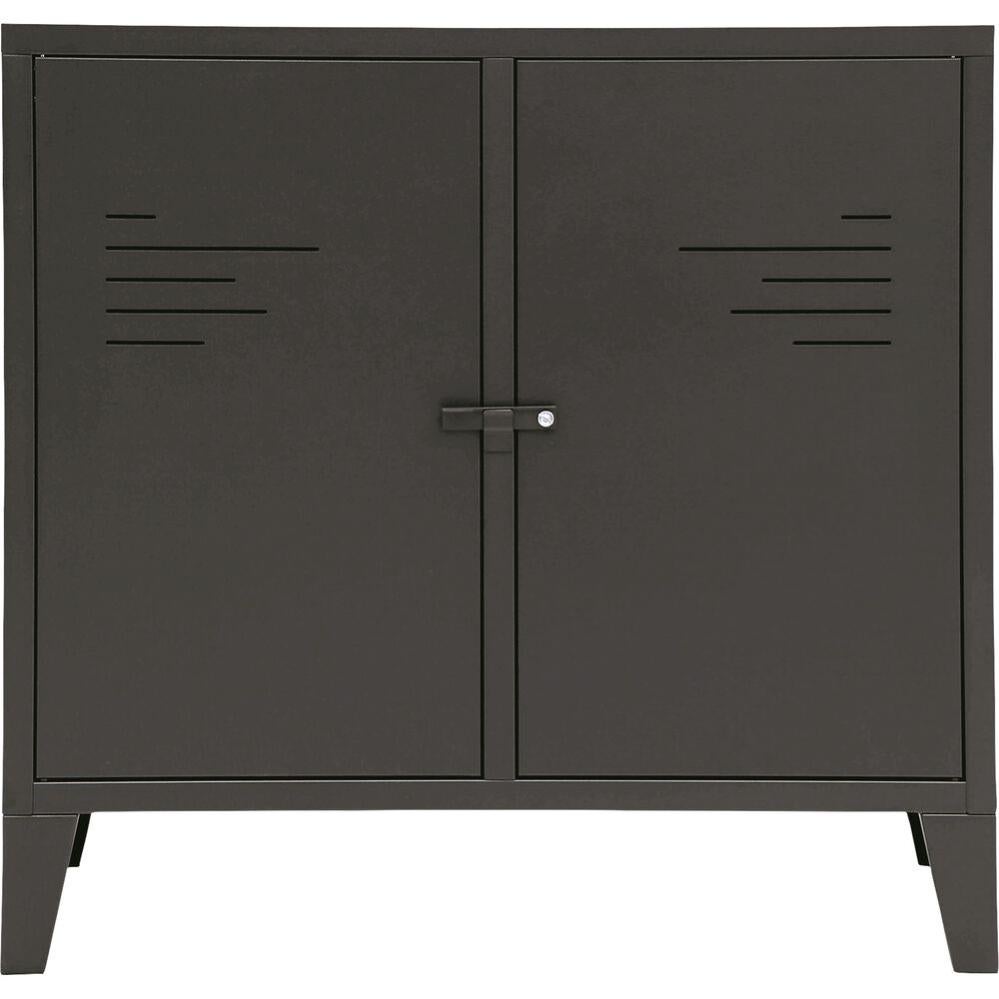 Commode Métal Noir LOFTER ALINEA - larg95 x H90 x P50 cm | Leroy Merlin