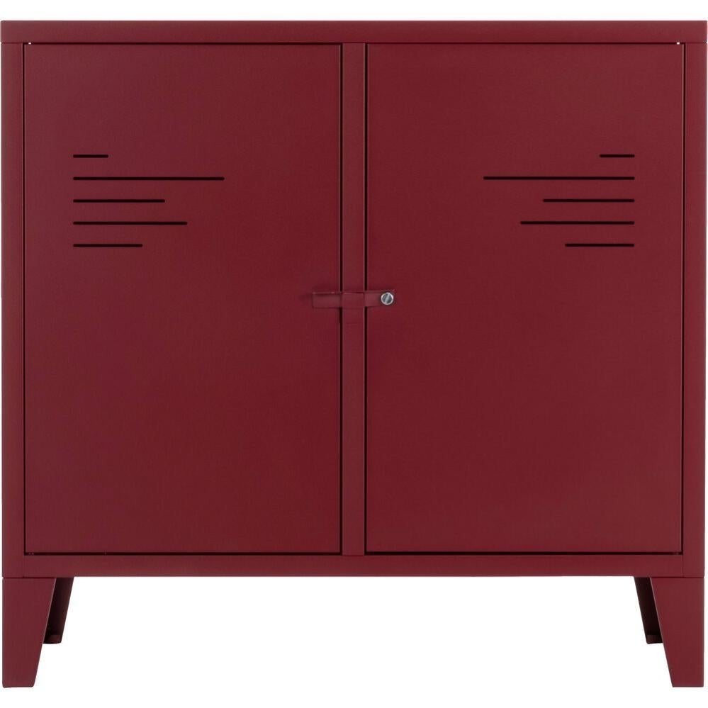 Commode Métal Rouge Sumac LOFTER ALINEA - larg95 x H90 x P50 cm | Leroy ...
