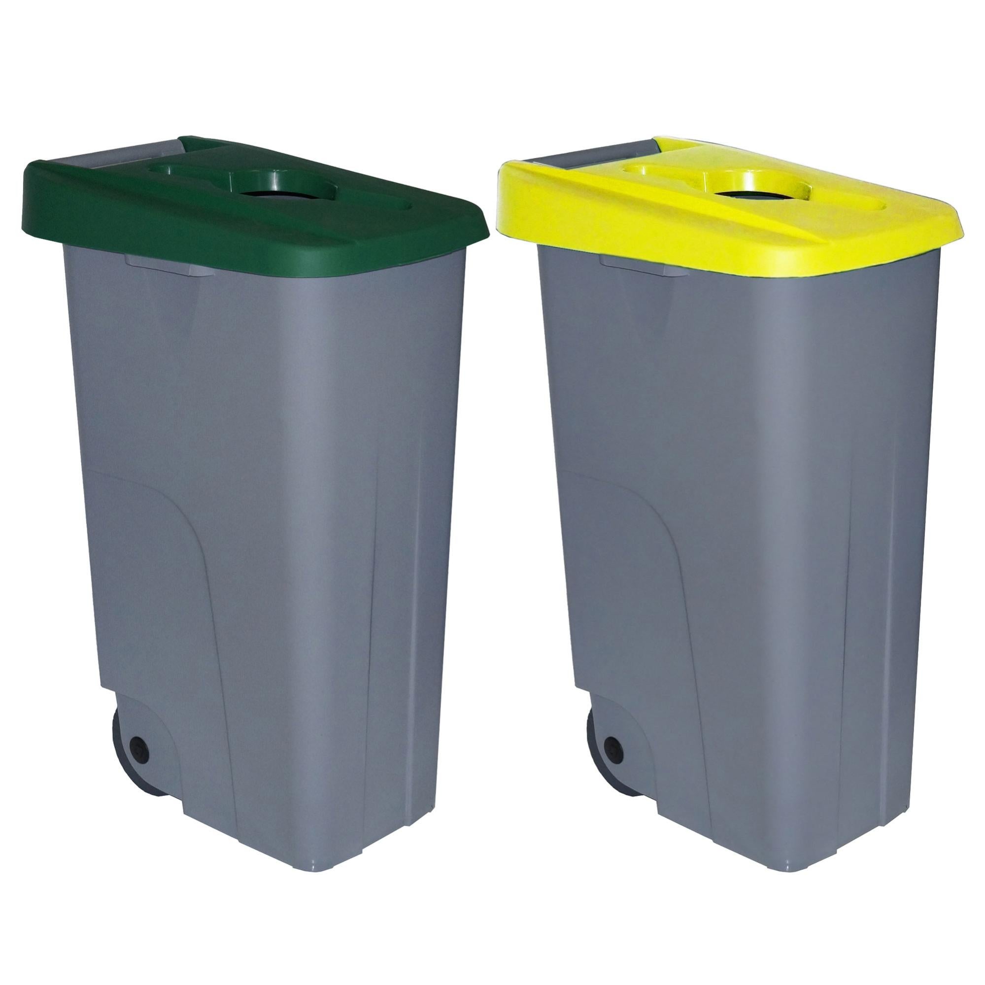 Recycle Container Pack 85 litri aperti in 2 contenitori colorati ...