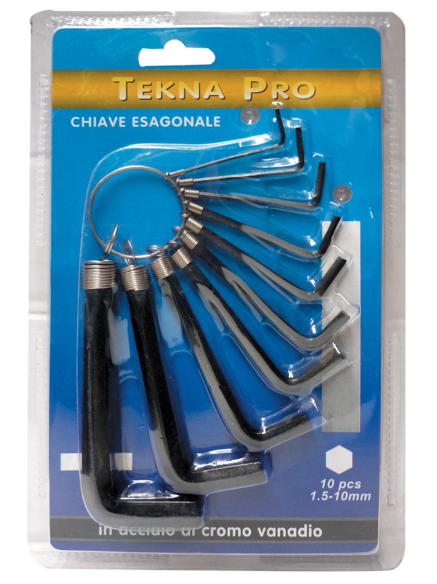 1 cf di serie 10 chiavi esag.neretekna pro c/anello | Leroy Merlin