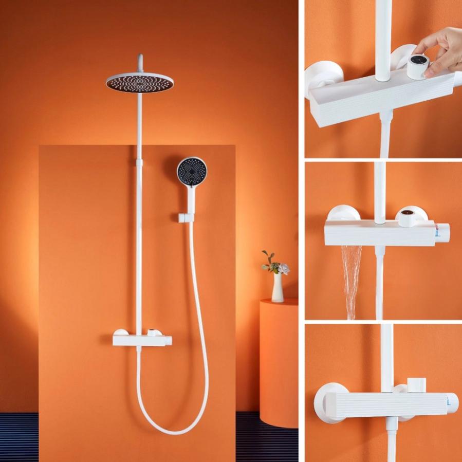 Colonna doccia e vasca design, bianco Lea | Leroy Merlin