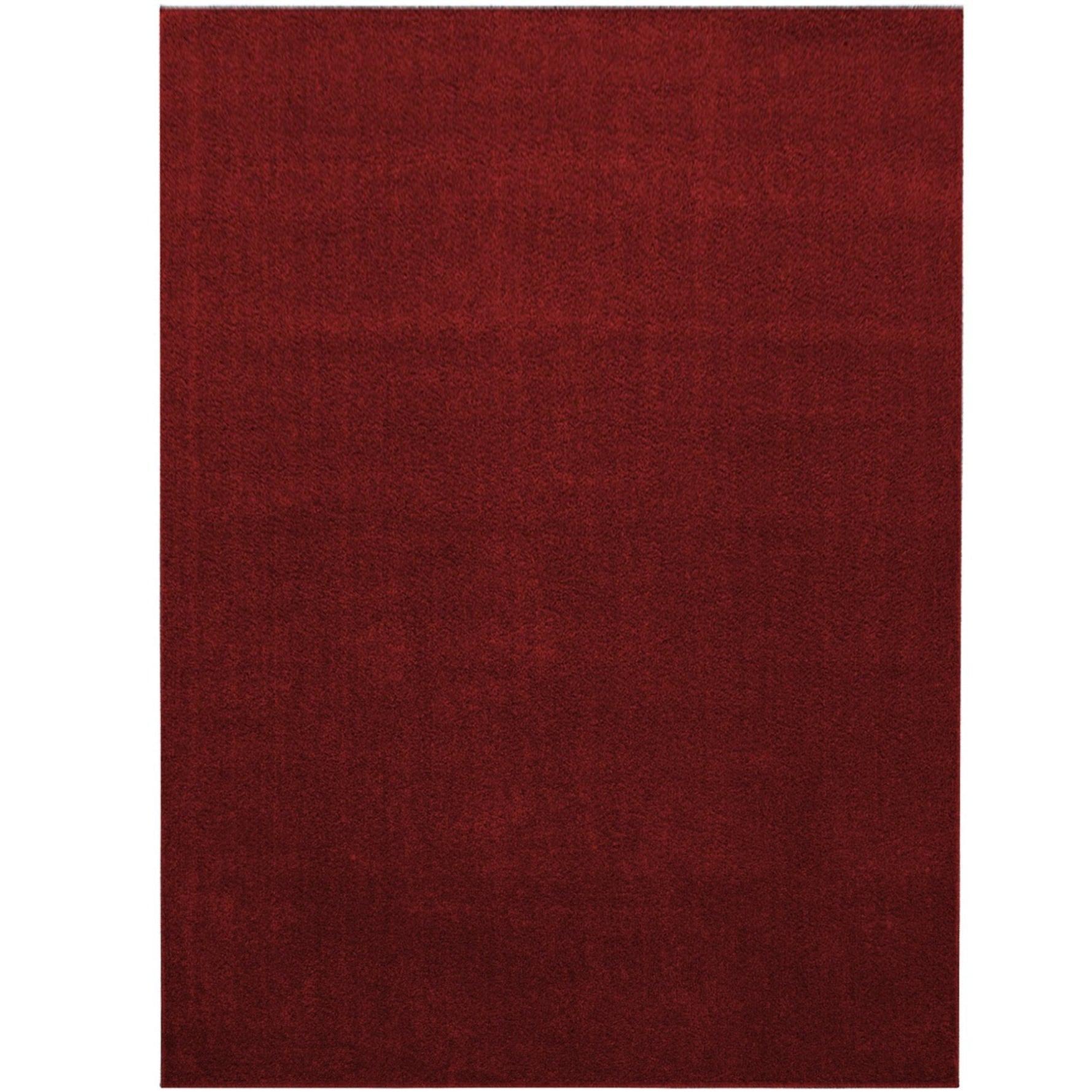 Tapis uni de Salon Chambre Relax Sobre et Epuré - Rouge 120 x 170 cm ...