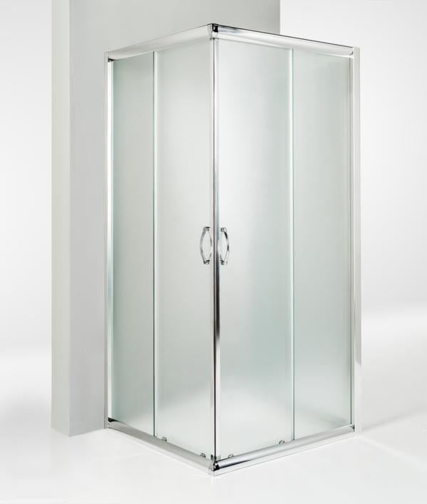 Box doccia 3 lati porta scorrevole 90x90x90 cm opaco | Leroy Merlin