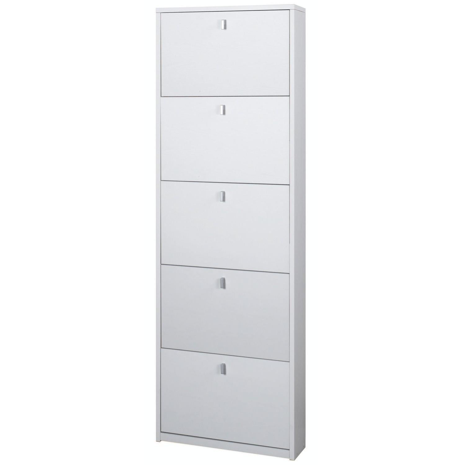 Scarpiera 5 ante 12 posti h 190 cm colore Bianco Fiammato | Leroy Merlin
