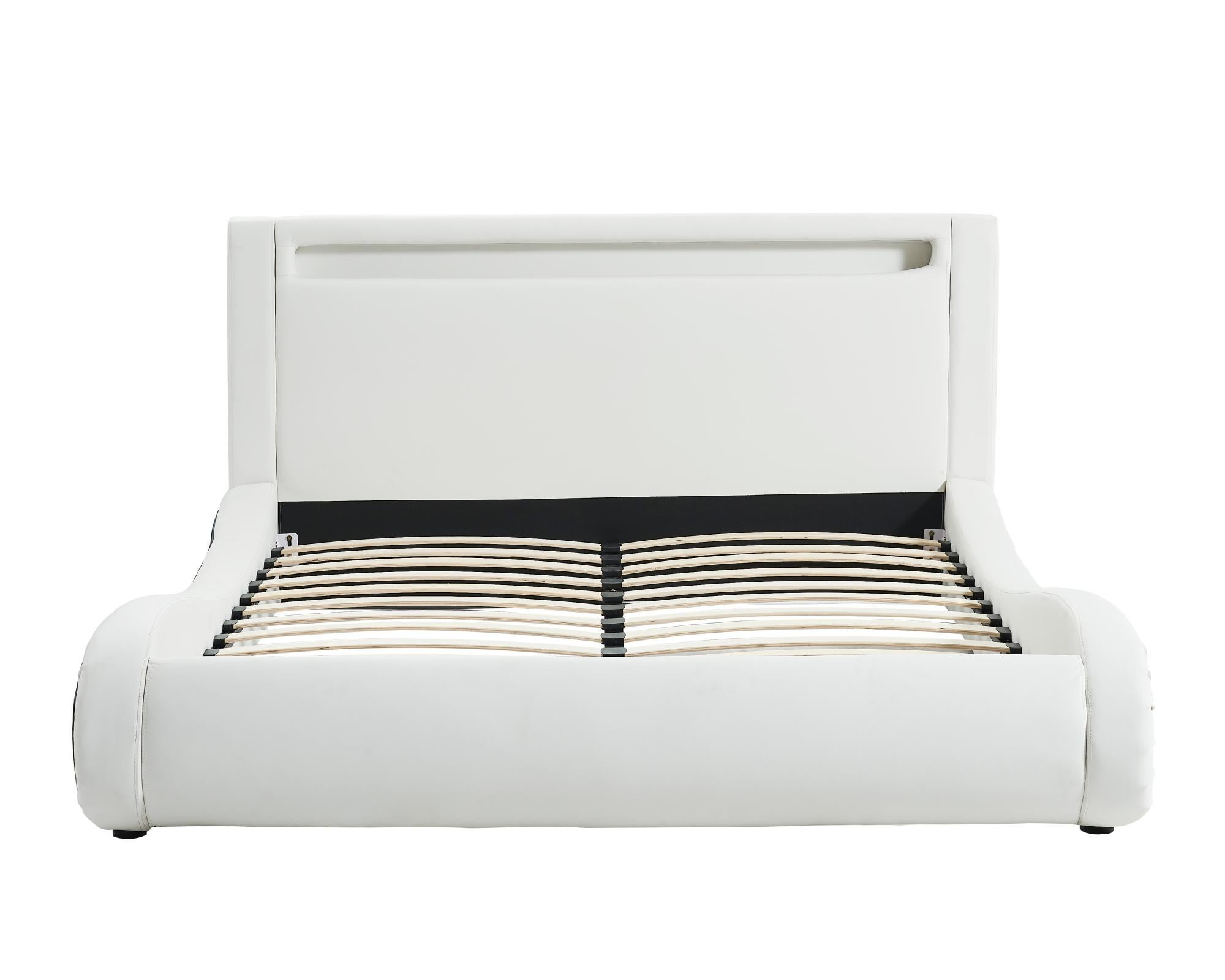 Lit SOLAR LED Blanc et noir 160x200cm | Leroy Merlin