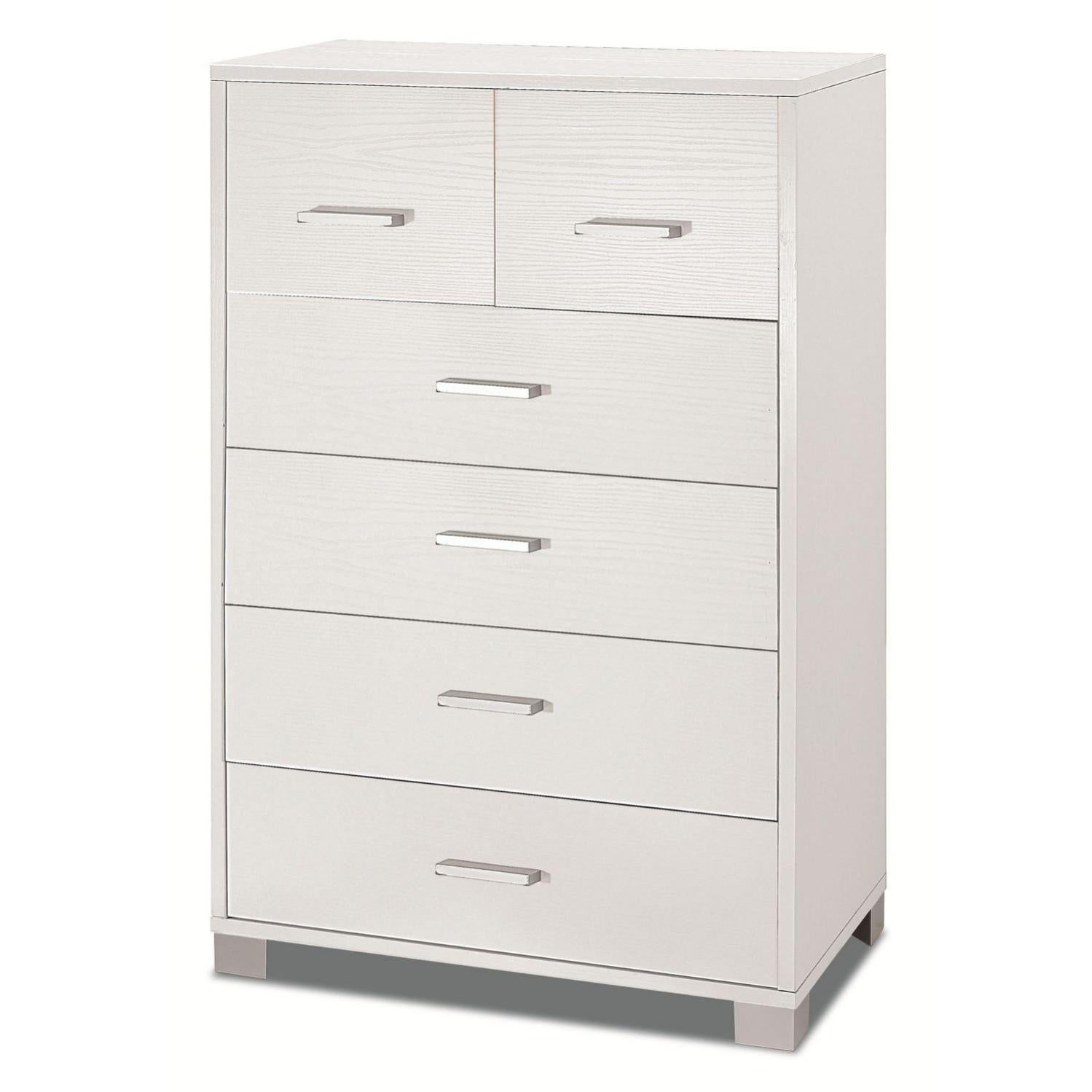 Mobile quadrante 6 cassetti h 112 cm colore Bianco Fiammato | Leroy Merlin
