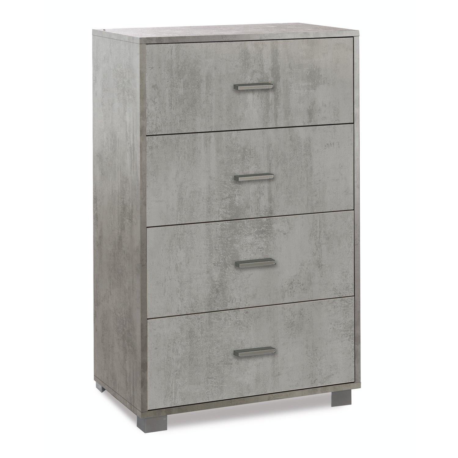 Mobile quadrante 4 cassetti h 112 cm colore Cemento | Leroy Merlin