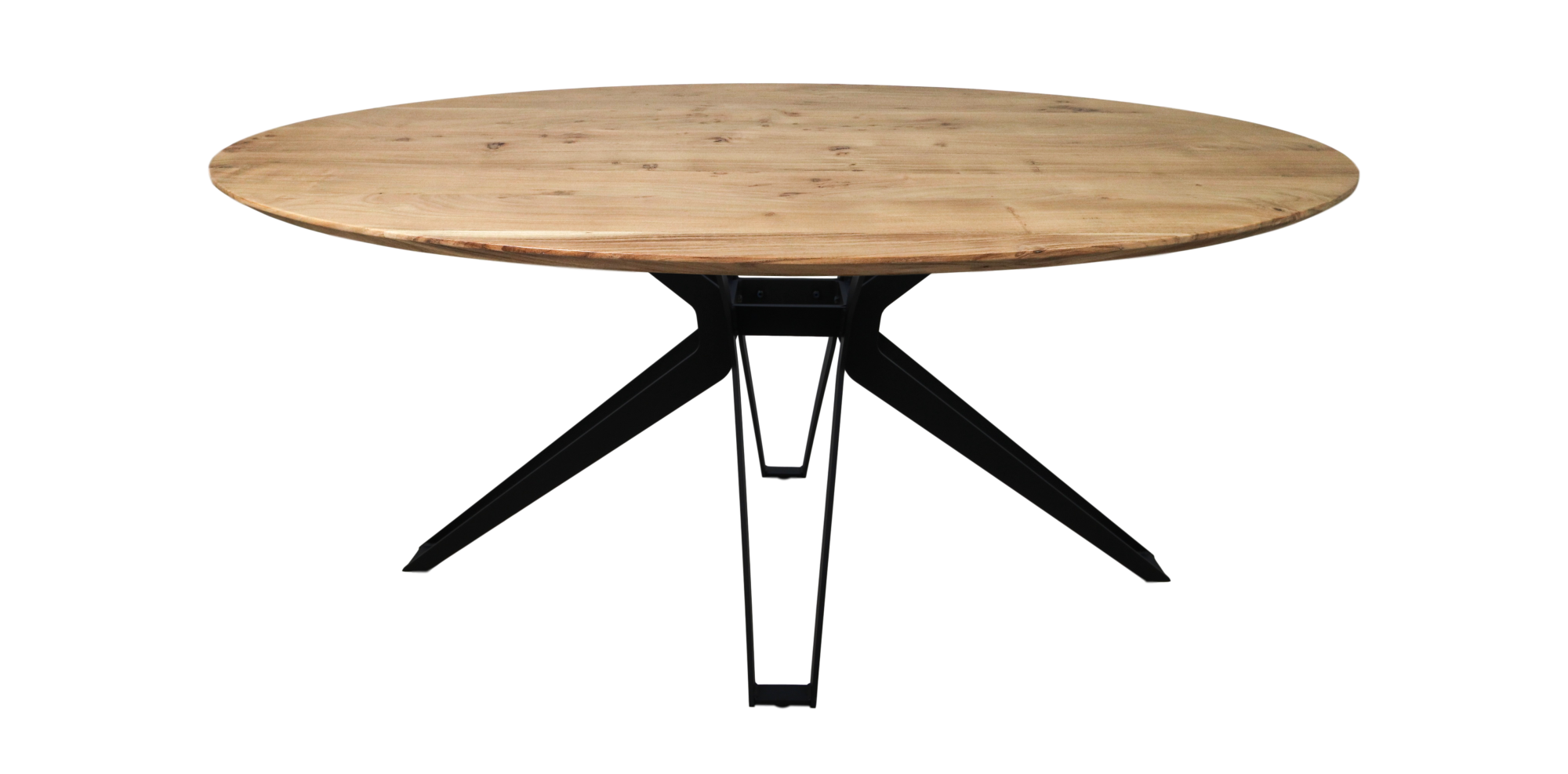 Table à manger ovale Zurich Veneto - acacia swiss edge 180*100*77 ...