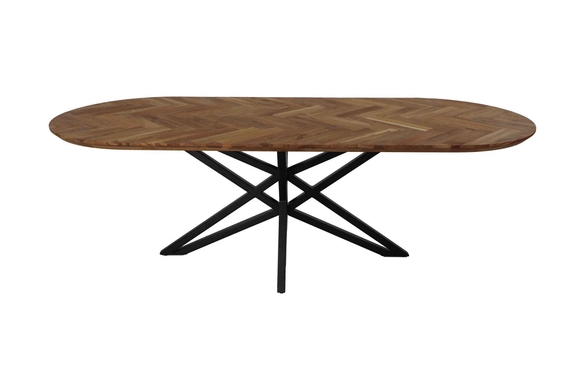 Table Fishbone Elips- 200x100 - Natural - Oak | Leroy Merlin