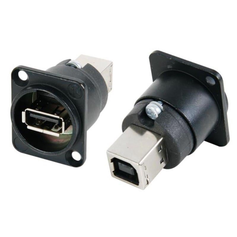 Neutrik - BLACK REVERSIBLE USB GENDER CHANGER (TYPE USB A AND USB B ...