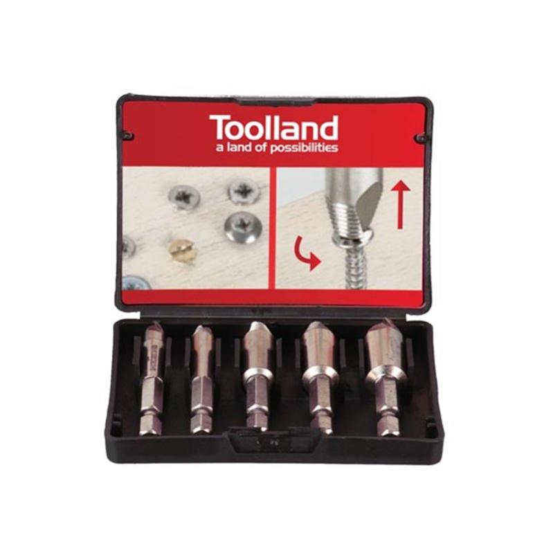 Toolland DAMAGE SCREW REMOVER BIT SET - 5 pcs | Leroy Merlin