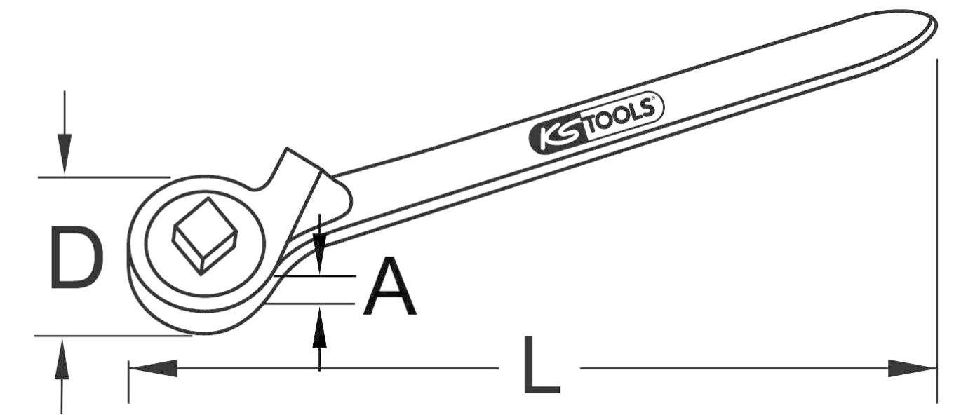 Cliquet traversant BERYLLIUMplus 1/4'', 150mm | Leroy Merlin