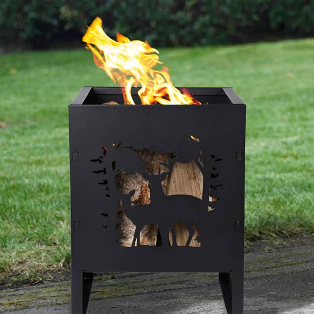 Esschert Design Braciere Quadrato con Fantasia Cervo | Leroy Merlin
