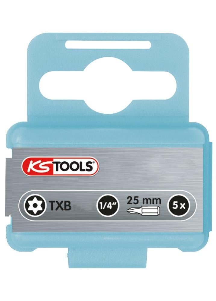 KS TOOLS 1/4" Embouts EDELSTAHL, pack de 5, Torx percés, 25mm, TB30 ...