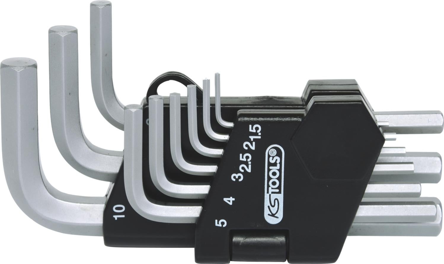 KS TOOLS Serie di chiavi maschio esagonali piegate in supporto a ...