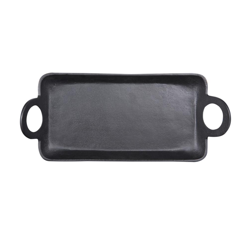 Plateau rectangulaire en métal noir | Leroy Merlin